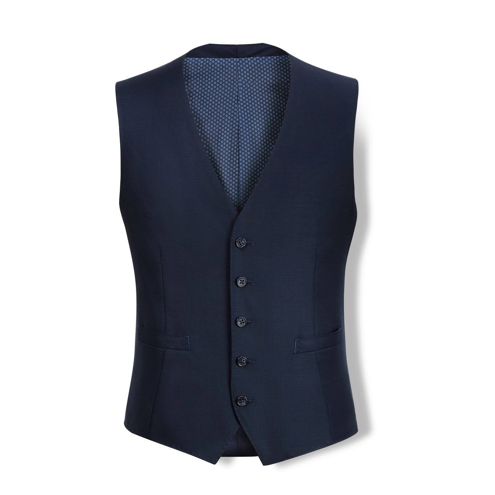 Navy Elijah Pure Wool King Vest – Modus Operandi